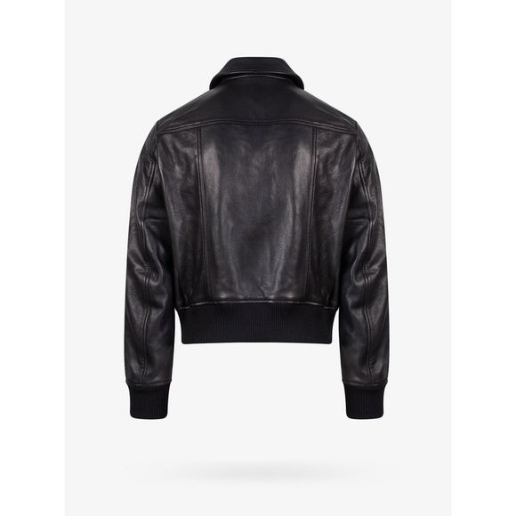Ami Paris | Jackets & Coats | Ami Paris Man Leather Jacket With Stretch ...